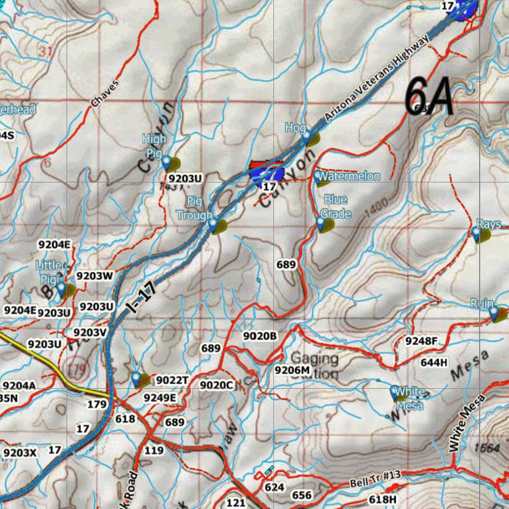 HuntData Arizona Elk Hunt Unit 6A Game Concentration Map by HuntData ...