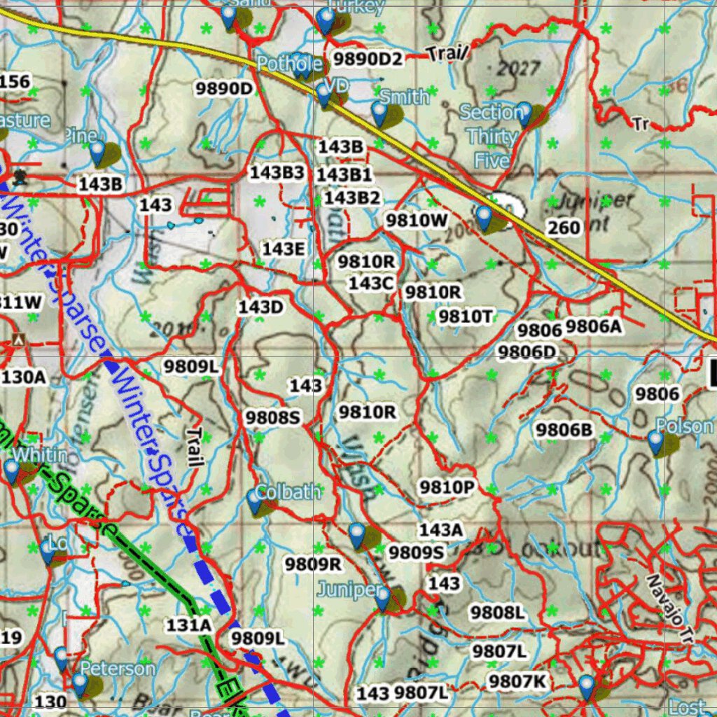 HuntData Arizona Elk Hunt Unit 3C Game Concentration Map by HuntData ...
