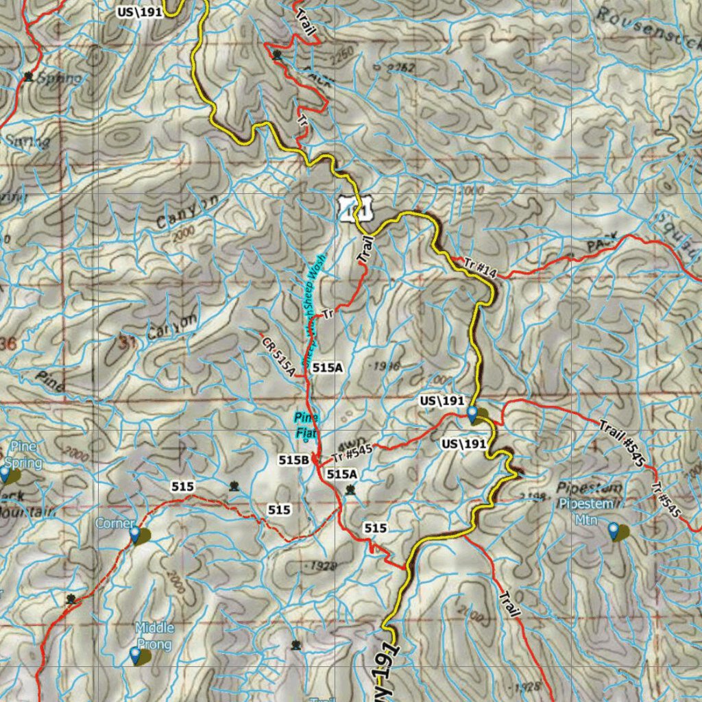 HuntData Arizona Elk Hunt Unit 27 Game Concentration Map by HuntData ...