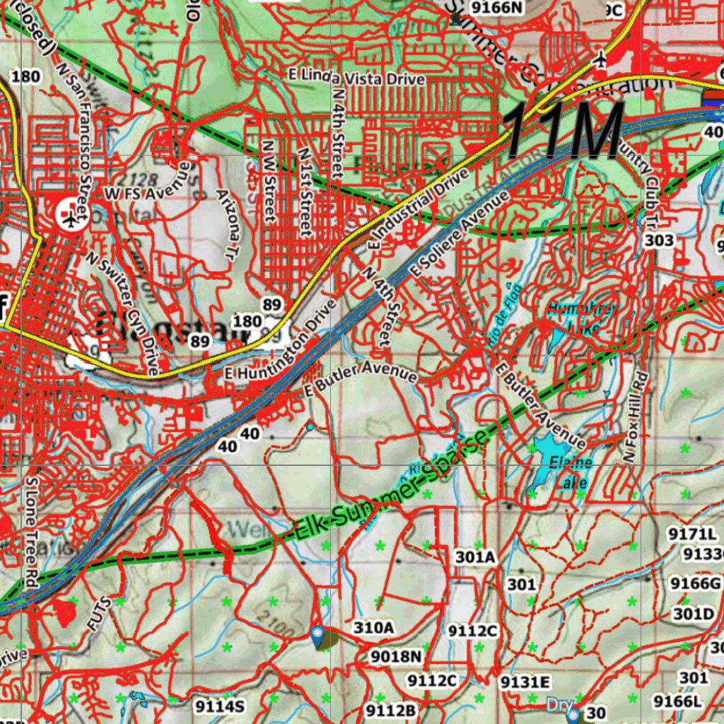 HuntData Arizona Elk Hunt Unit 7-East Game Concentration Map by ...