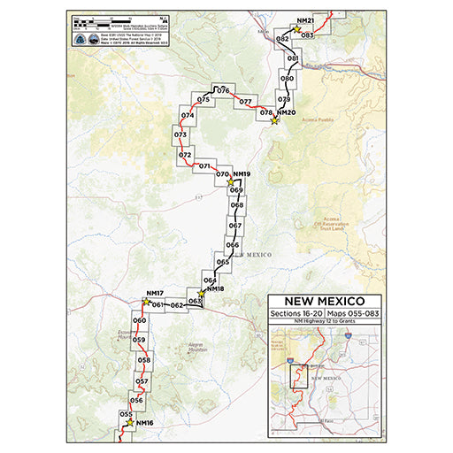 CDT Map Set - New Mexico Sections 16-20 - NM Highway 12 to Grants by ...