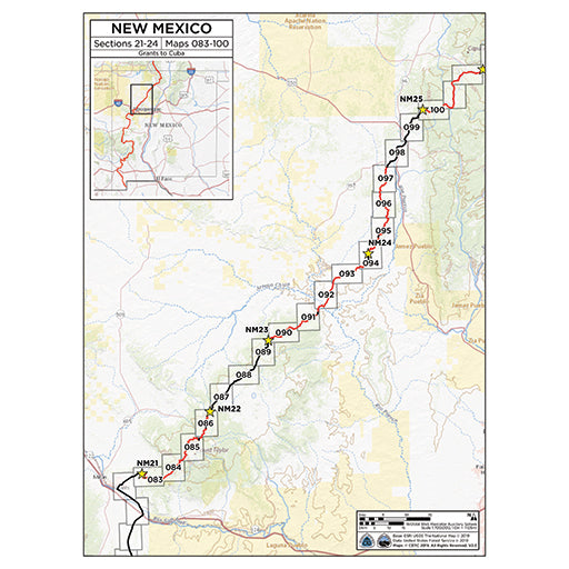CDT Map Set - New Mexico Sections 21-24 - Grants to Cuba by Continental ...