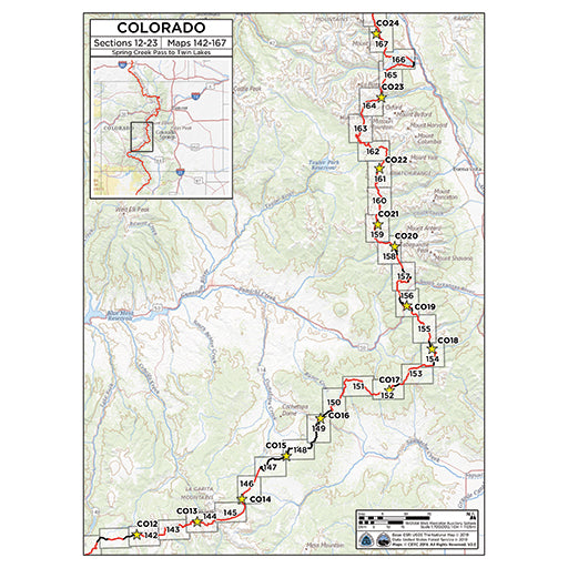 CDT Map Set - Colorado Sections 12-23 - Spring Creek Pass to Twin Lakes ...