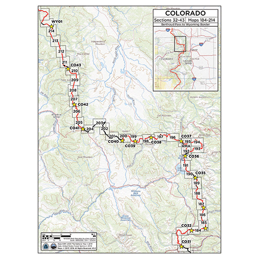 CDT Map Set - Colorado Sections 32-43 - Berthoud Pass to Wyoming Border ...