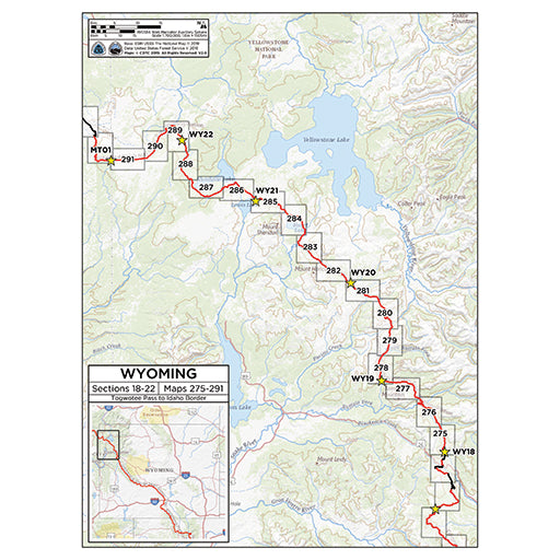 CDT Map Set - Wyoming Sections 18-22 - Togwotee Pass to Idaho Border by ...