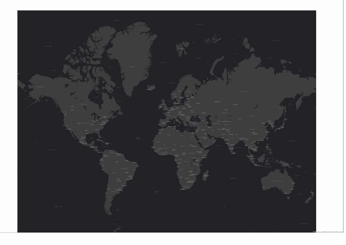 World Map (Dark Grey) by IC Geosolution | Avenza Maps