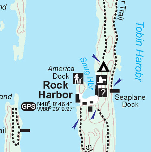 Greenstone Ridge Trail-1-Isle Royale Map by MichiganTrailMaps.com ...