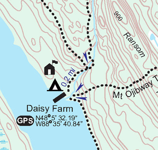 Greenstone Ridge Trail-3-Isle Royale Map by MichiganTrailMaps.com ...