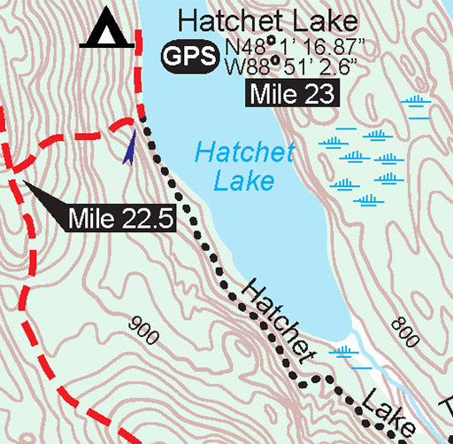 Greenstone Ridge Trail-4-Isle Royale Map by MichiganTrailMaps.com ...