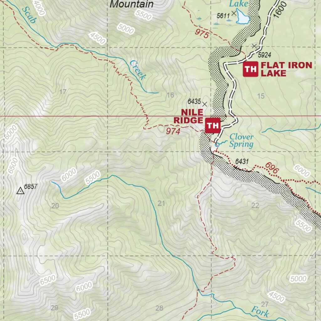 William O. Douglas and Norse Peak Wildernesses Map by US Forest Service ...