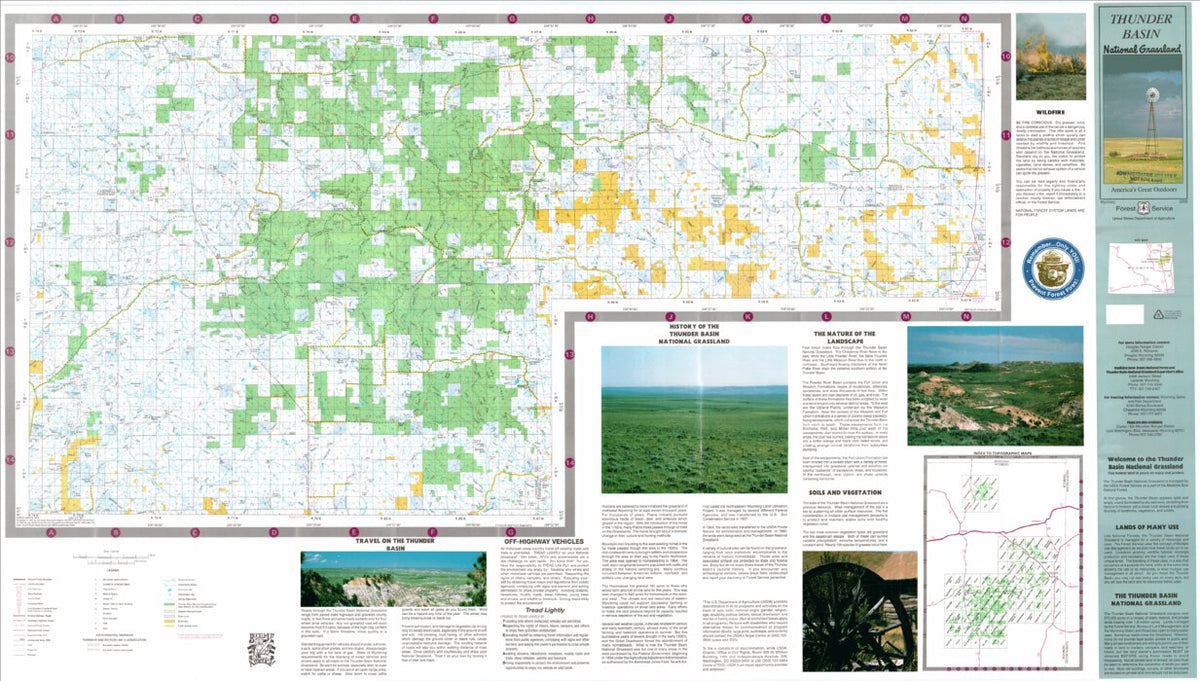 Thunder Basin National Grassland Visitor Map (South Half) by US Forest ...