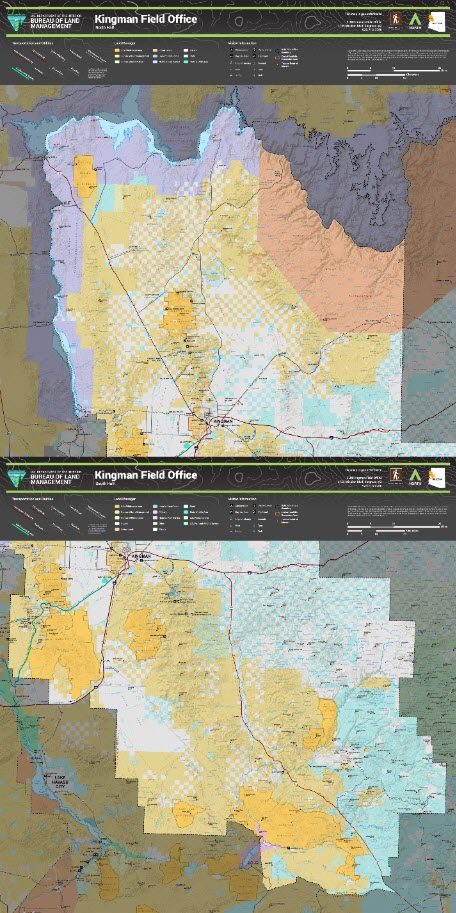BLM Arizona Kingman Field Office North and South Map Bundle by Bureau ...