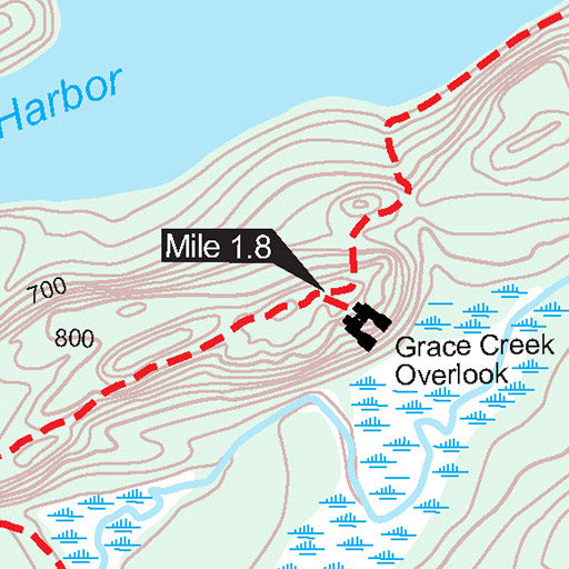 Feldtmann Lake Trail - Isle Royale Map by MichiganTrailMaps.com ...