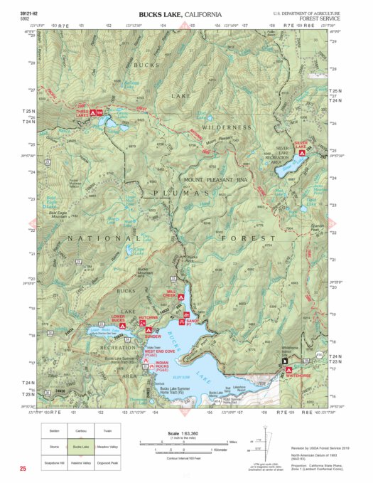 Bucks Lake Map by US Forest Service R5 | Avenza Maps