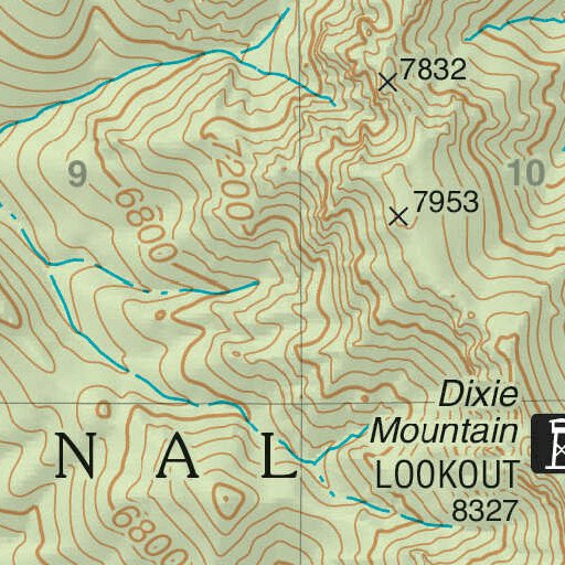 Dixie Mountain Map by US Forest Service R5 | Avenza Maps