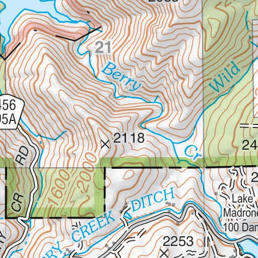 Berry Creek Map by US Forest Service R5 | Avenza Maps