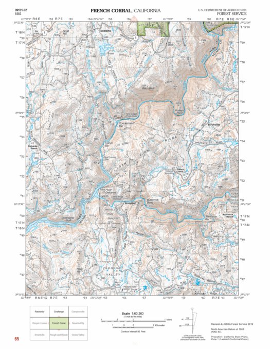 French Corral Map by US Forest Service R5 | Avenza Maps