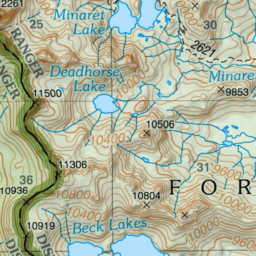 Mount Ritter Map by US Forest Service R5 | Avenza Maps