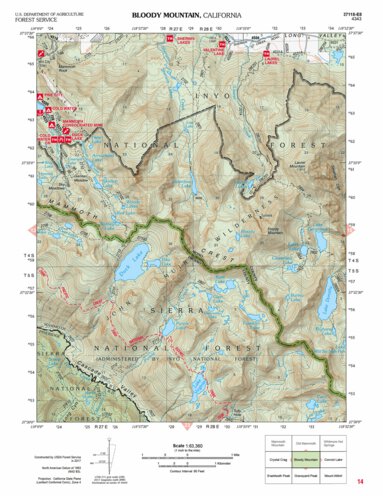 Bloody Mountain Map by US Forest Service R5 | Avenza Maps