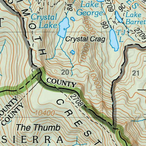 Crystal Crag Map by US Forest Service R5 | Avenza Maps