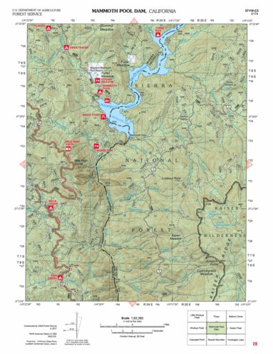 Mammoth Pool Dam Map by US Forest Service R5 | Avenza Maps