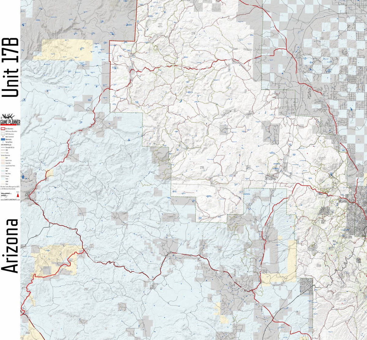 Arizona Unit 17B Map by Game Planner Maps | Avenza Maps