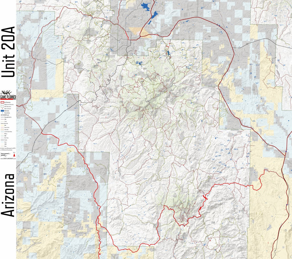 Arizona Unit 20A Map by Game Planner Maps | Avenza Maps