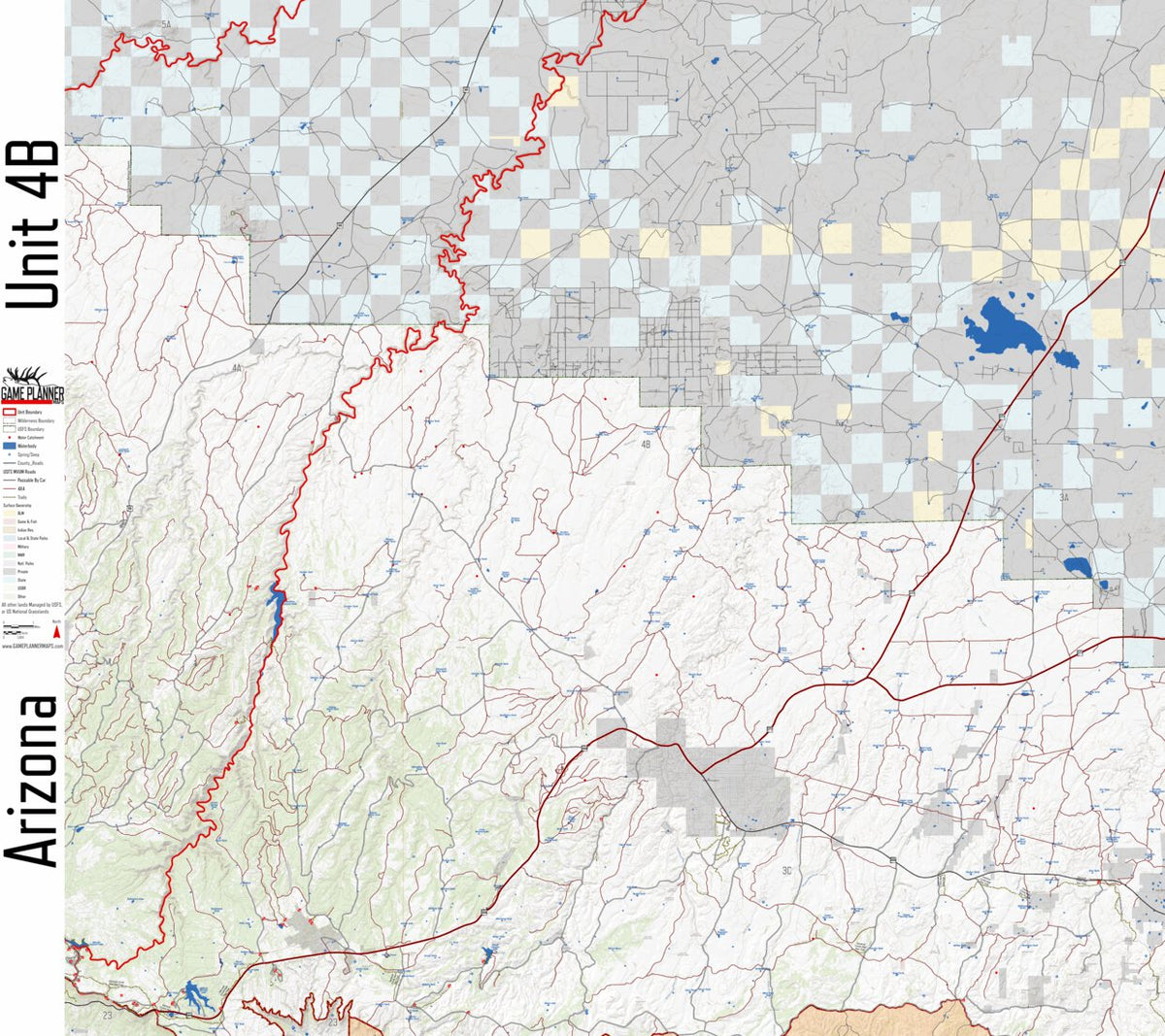 Arizona Unit 4B Map by Game Planner Maps | Avenza Maps