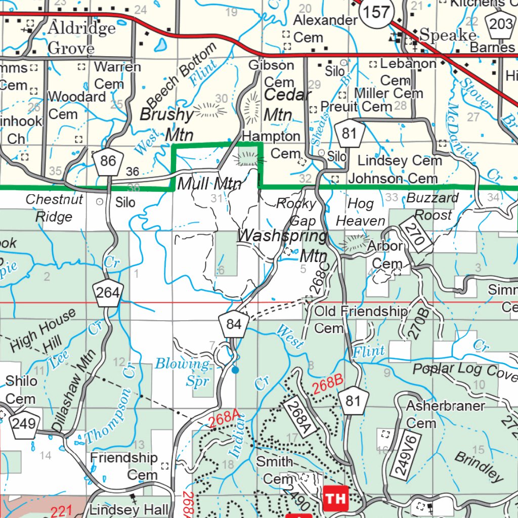 Bankhead National Forest Visitor Map by US Forest Service R8 | Avenza Maps