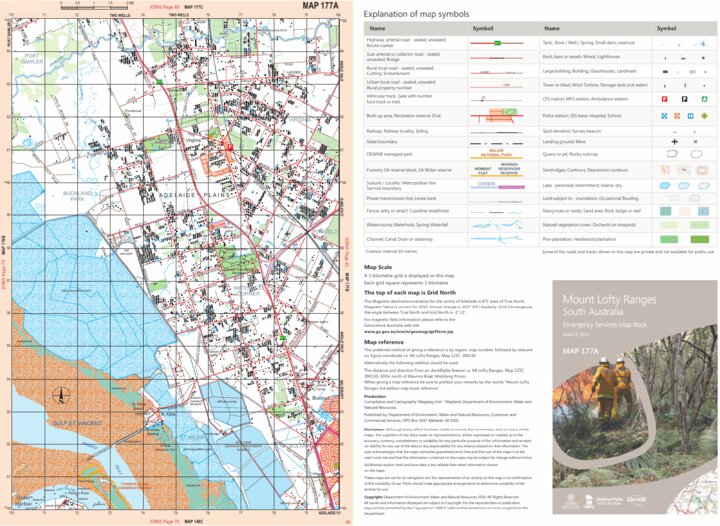 Mount Lofty Ranges Map 177A by Mapland - Department for Environment and Water | Avenza Maps