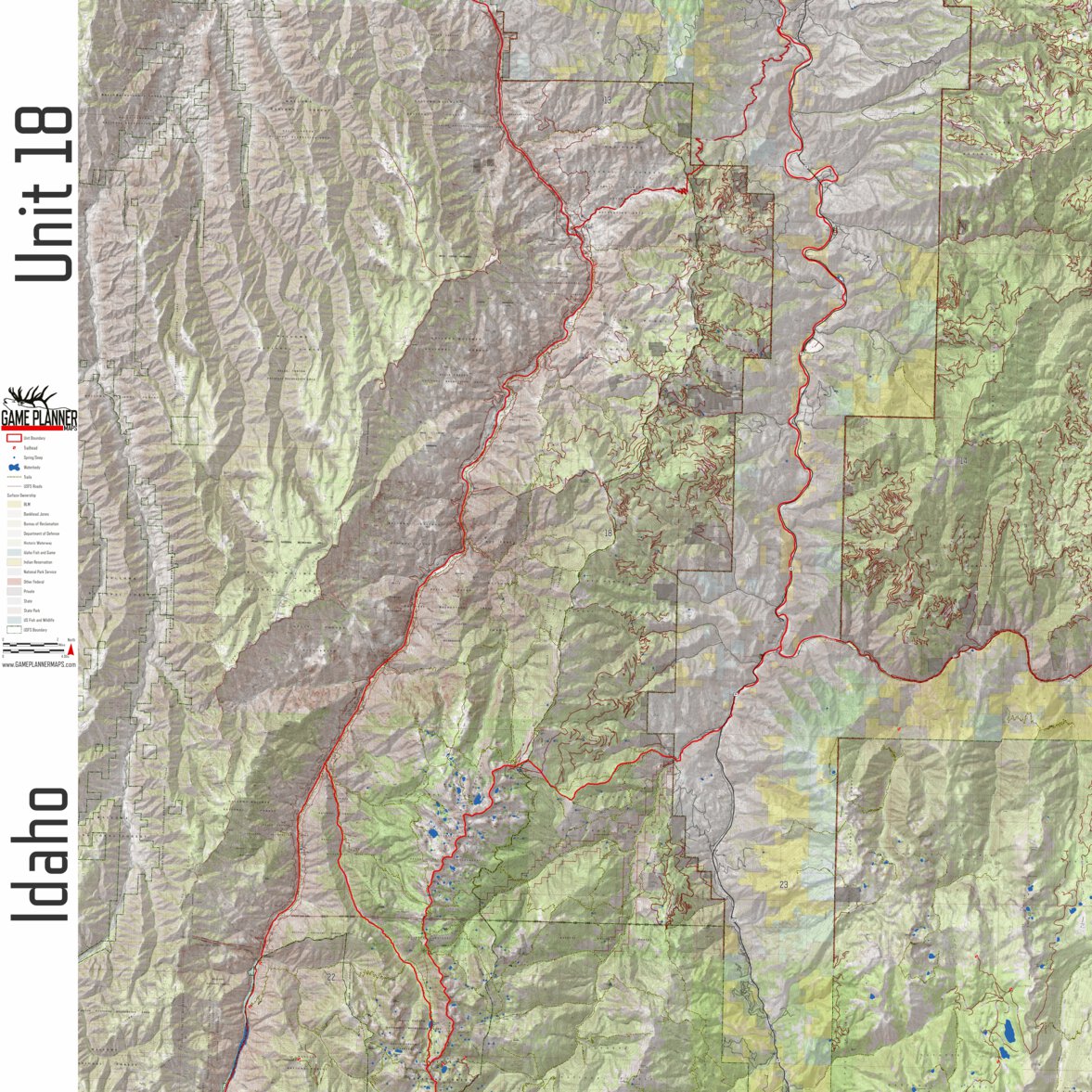 Idaho Unit 18 Map by Game Planner Maps | Avenza Maps