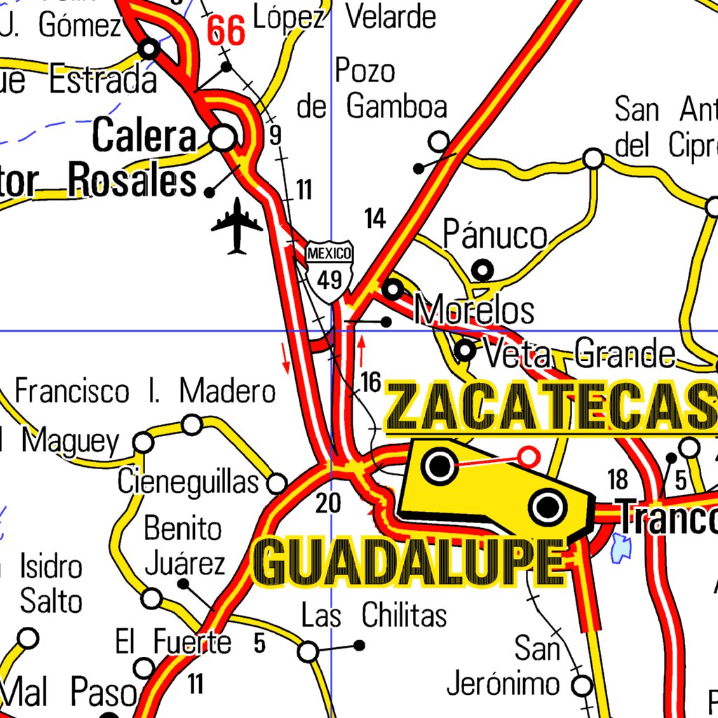 Guia Roji Carreteras Zacatecas / PLC M18 / área centro Map by Guia Roji ...