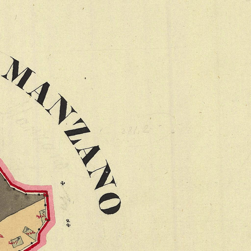 PANNONE Mappa originale d'impianto del Catasto austro-ungarico. Scala 1 ...