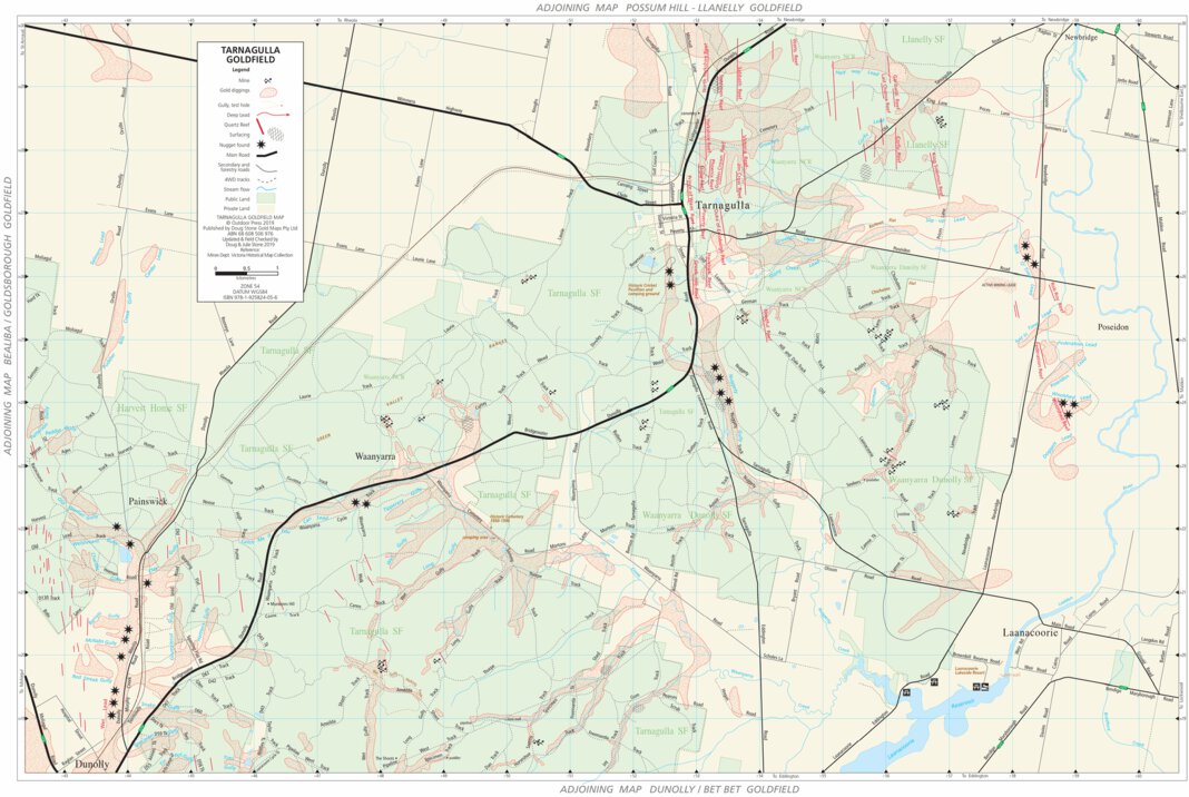 Tarnagulla Goldfield Map by Doug Stone GOLD MAPS | Avenza Maps