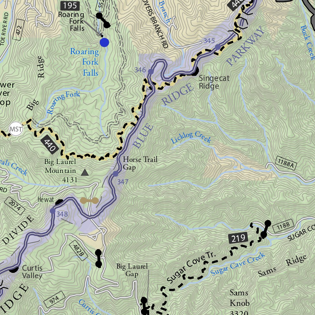 Grandfather Ranger District - West Side Map by Pisgah Map Company, LLC ...