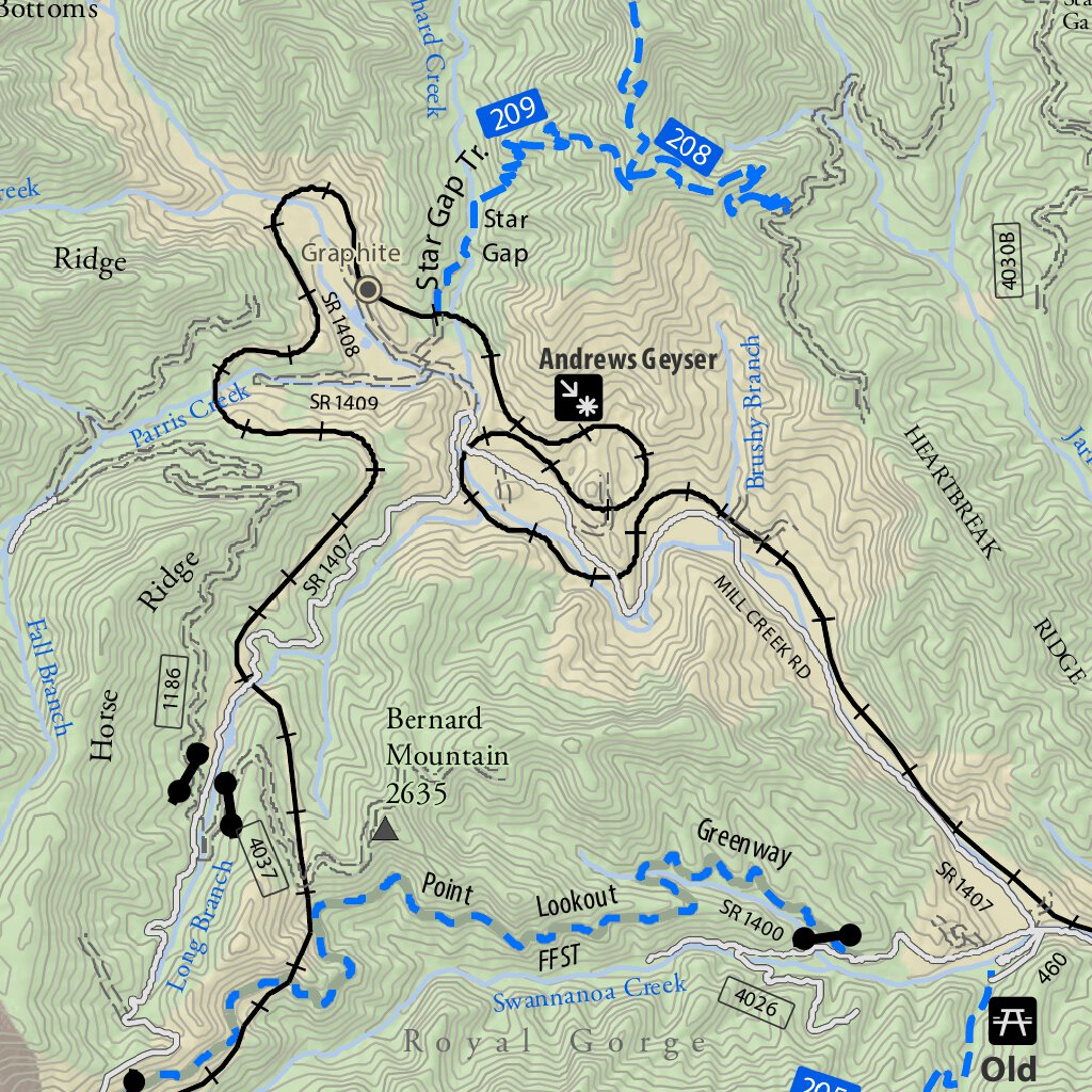 Grandfather Ranger District - West Side Map by Pisgah Map Company, LLC ...