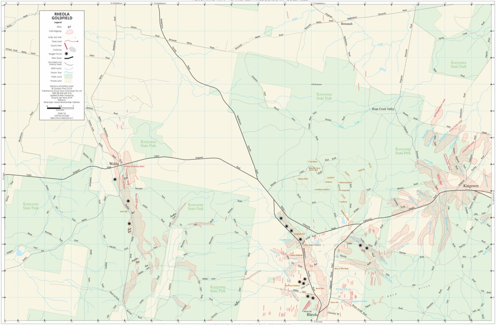 Rheola Goldfield Map by Doug Stone GOLD MAPS | Avenza Maps