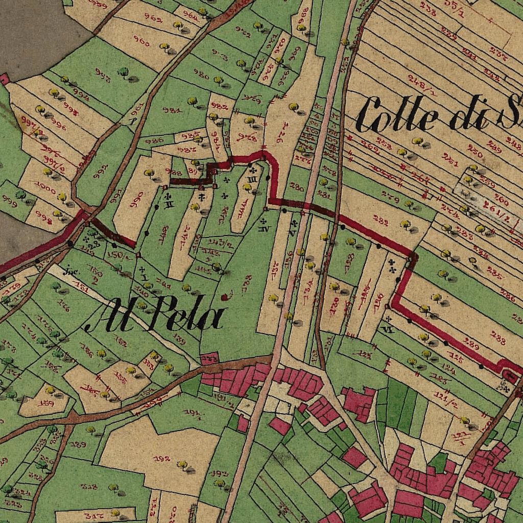 VIGO (RENDENA) Mappa originale d'impianto del Catasto austro-ungarico ...