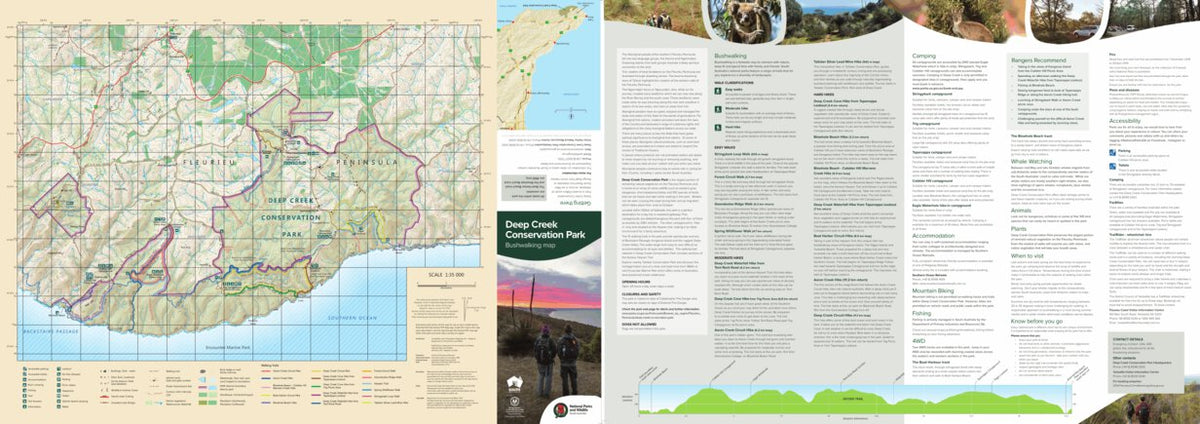 Deep Creek Conservation Park Bushwalking Map by Mapland - Department ...