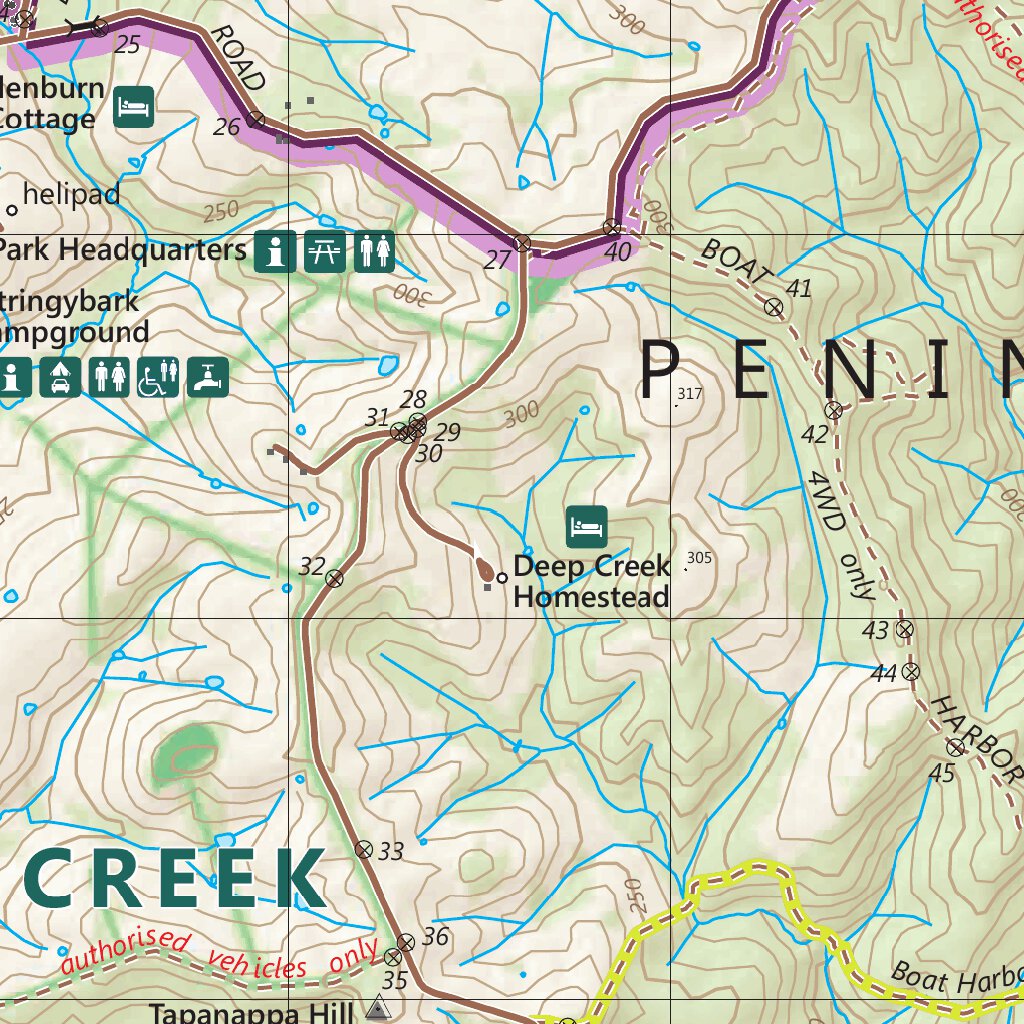 Deep Creek Conservation Park Bushwalking Map by Mapland - Department ...