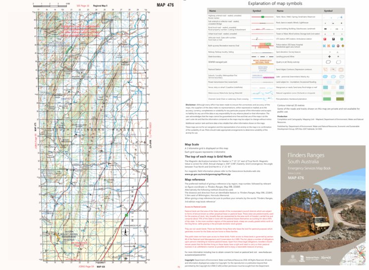 Flinders Ranges Map 476 by Mapland - Department for Environment and ...