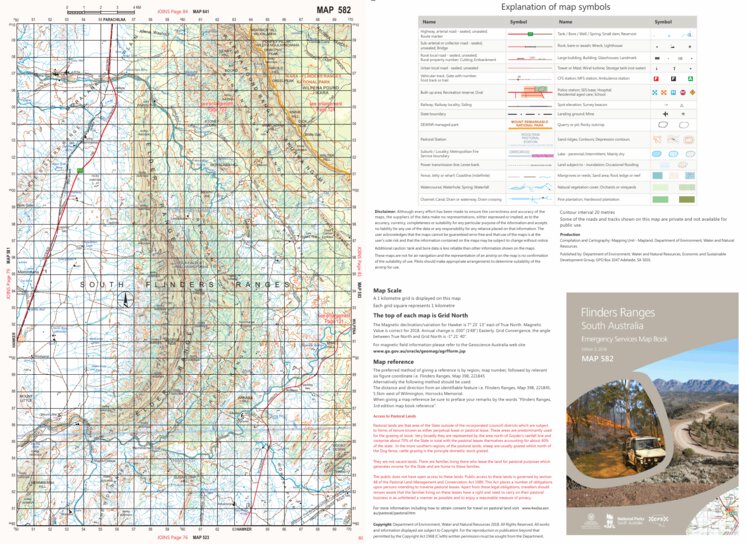 Flinders Ranges Map 582 by Mapland - Department for Environment and ...