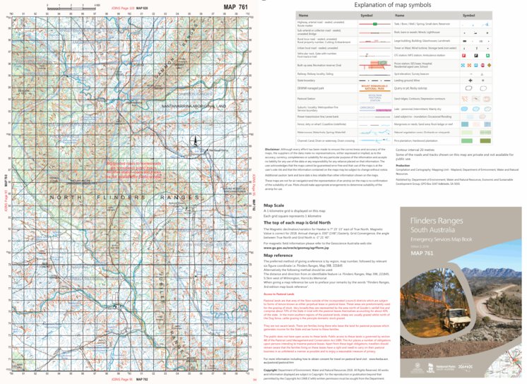 Flinders Ranges Map 761 by Mapland - Department for Environment and ...