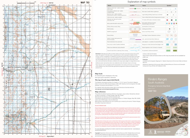 Flinders Ranges Map 763 by Mapland - Department for Environment and ...