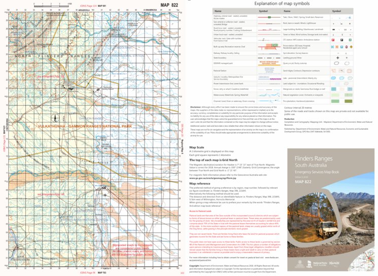 Flinders Ranges Map 822 by Mapland - Department for Environment and ...
