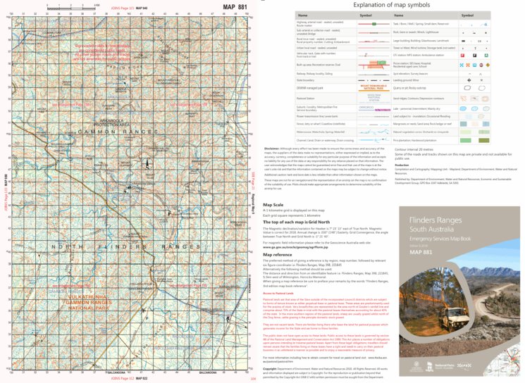 Flinders Ranges Map 881 by Mapland - Department for Environment and ...
