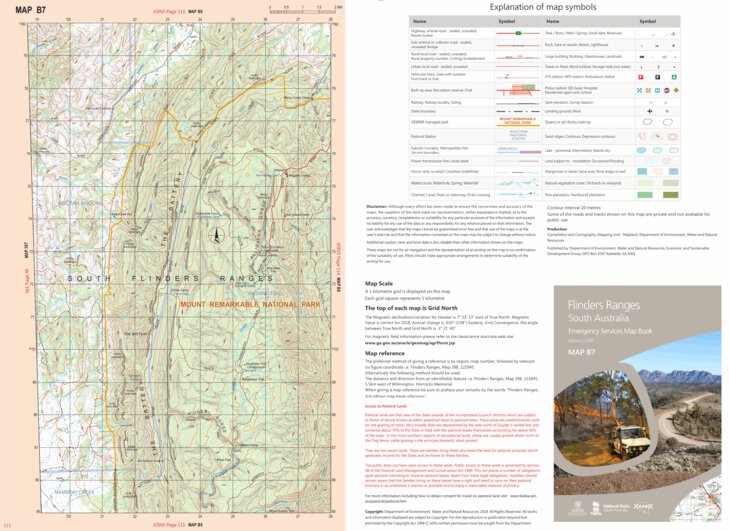 Flinders Ranges Map B7 by Mapland - Department for Environment and ...