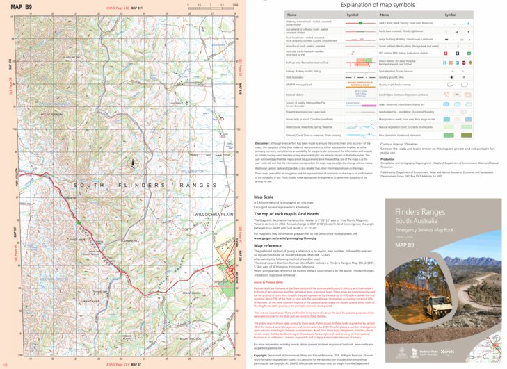 Flinders Ranges Map B9 by Mapland - Department for Environment and ...