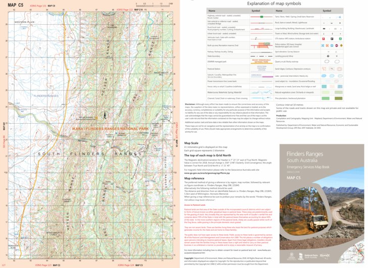 Flinders Ranges Map C5 by Mapland - Department for Environment and ...