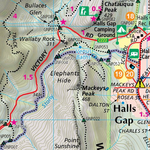 Wonderland Area - Grampians National Park Ed3 (2019) Map by Veris ...